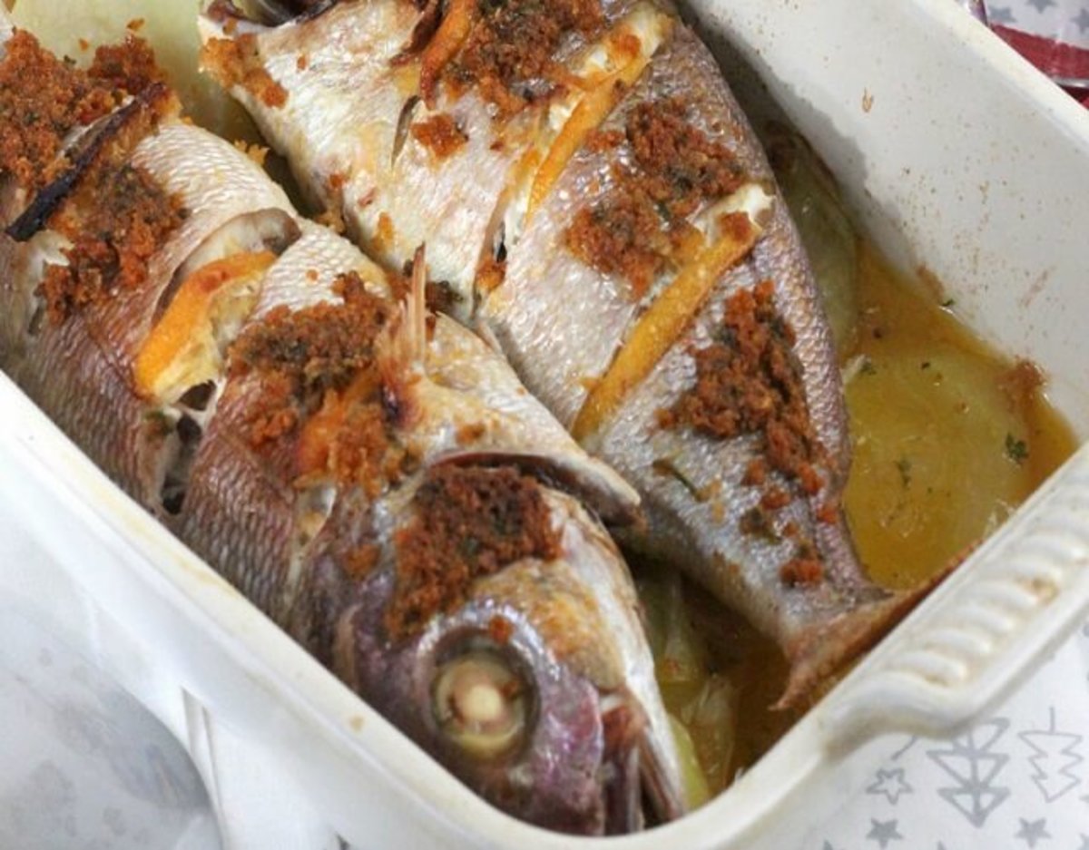 Receta de Besugo al horno fácil de preparar