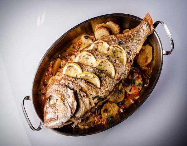 Receta de Pargo al horno con patatas