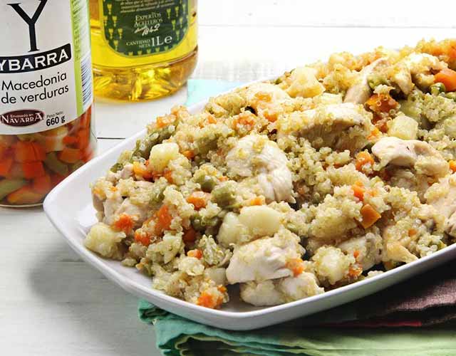 Receta de Quinoa con pollo y verduras