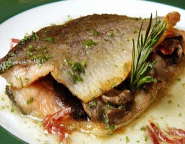 Receta de Trucha con jamón