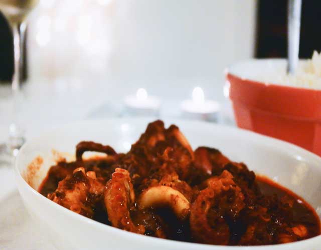 Receta de Pulpo con salsa picante