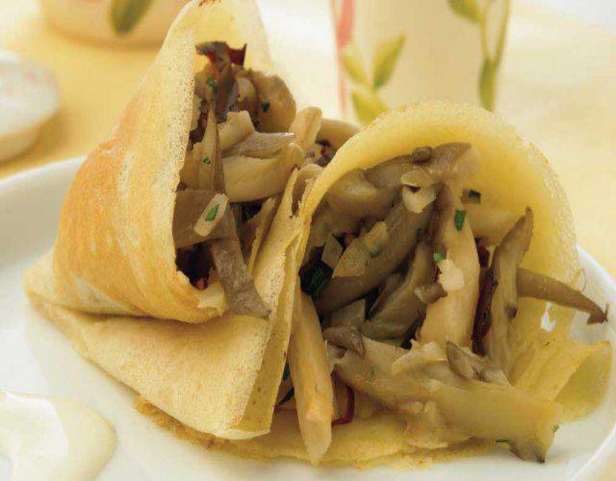 Receta de Crepes de Champiñones