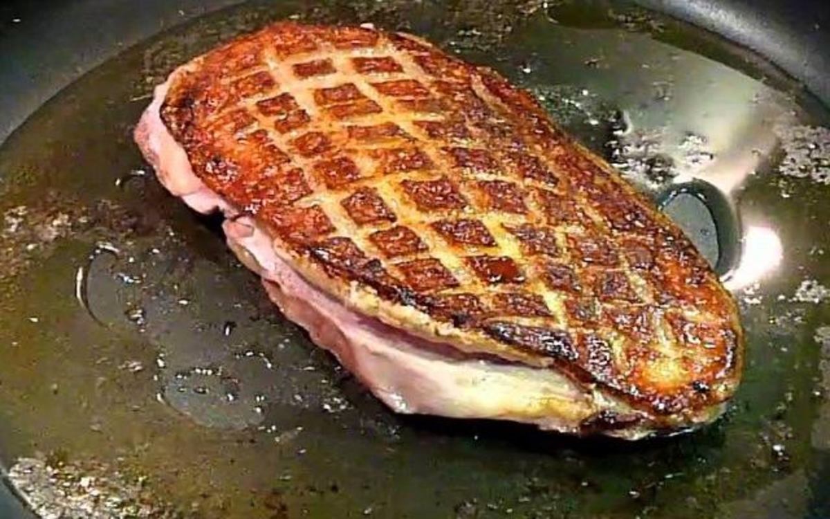 Receta de Magret de pato con salsa de arandanos