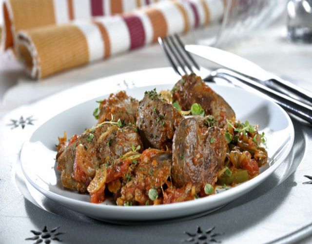 Receta de Hígado de pollo en salsa