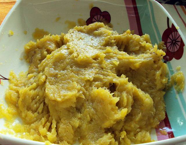 Receta de Puré de platano verde