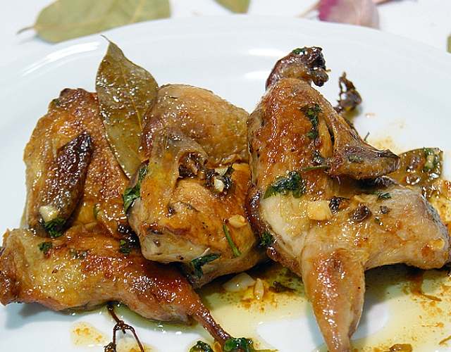 Receta de Codornices marinadas